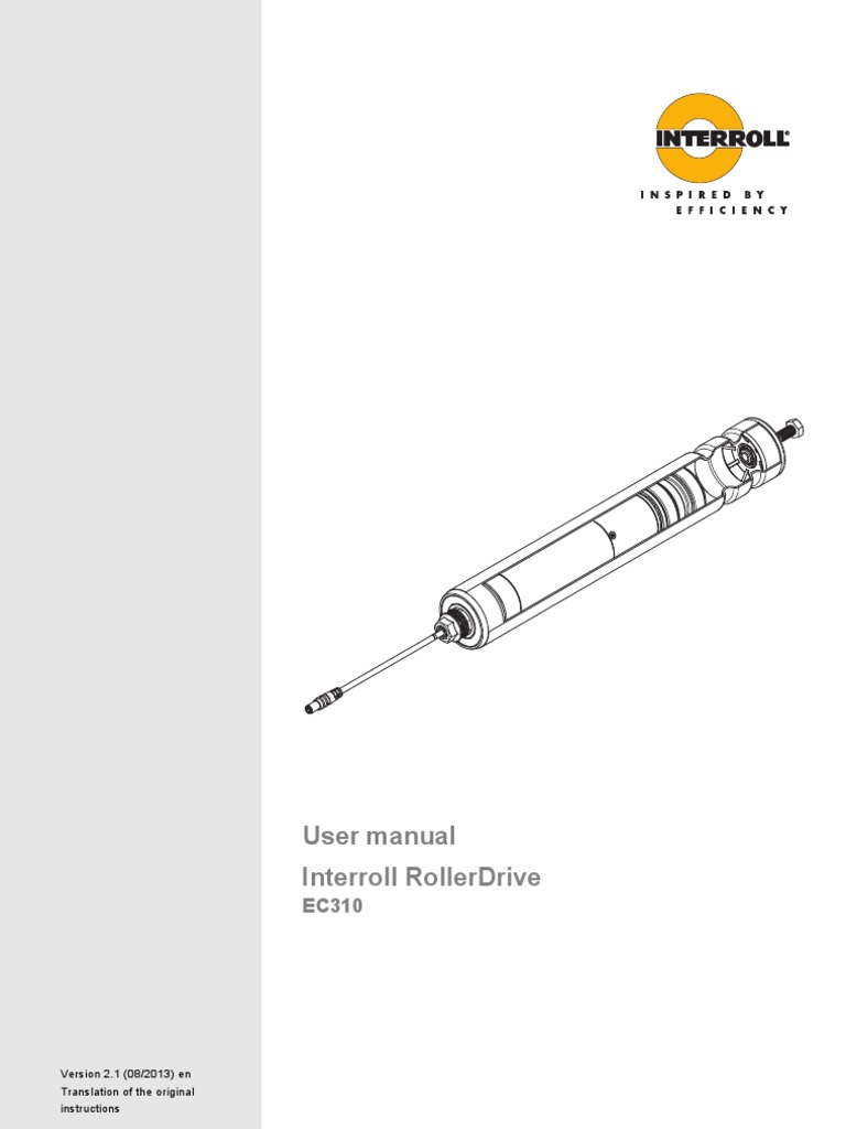 User Manual Interroll Rollerdrive: Version 2.1 (08/2013) en Translation of The Original ...