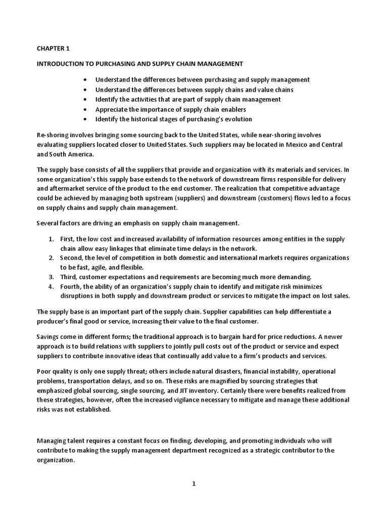 Mnp2601-Summary Notes PDF | PDF | Supply Chain Management | Logistics