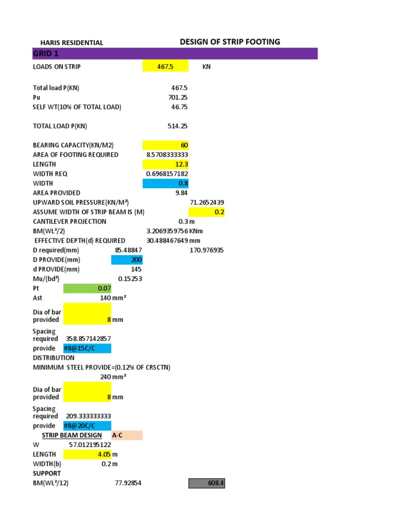 Strip Beam Design 24 07 19 | PDF | Applied And Interdisciplinary ...