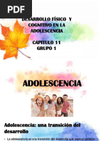 Presentación PowerPoint de Desarrollo Físico en La Adolescencia | PDF | Pubertad | Adolescencia