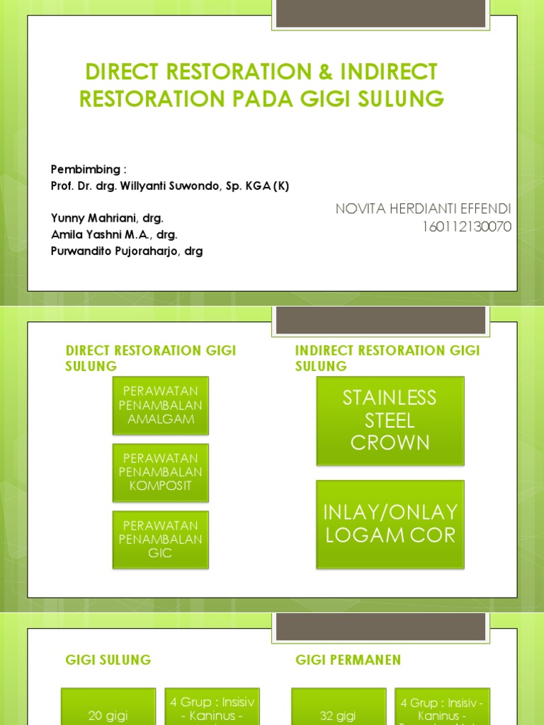 Direct Dan Indirect Restorasi Gigi Sulung | PDF