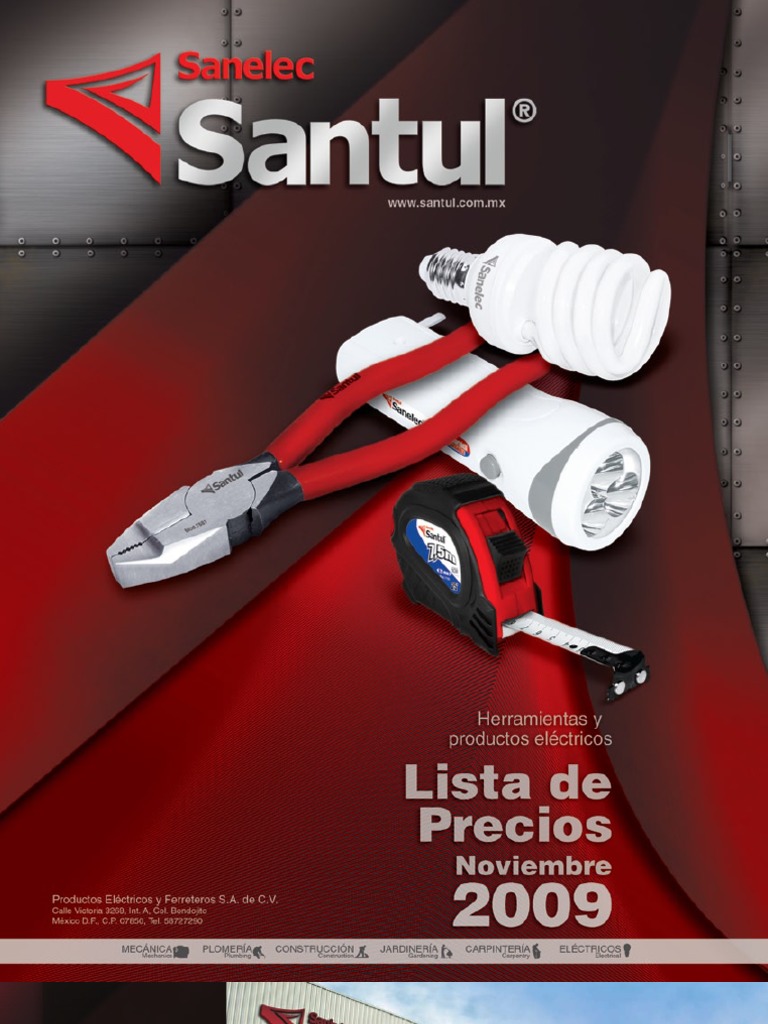 Catalogo Santul Sanelec PDF | Materiales | Naturaleza