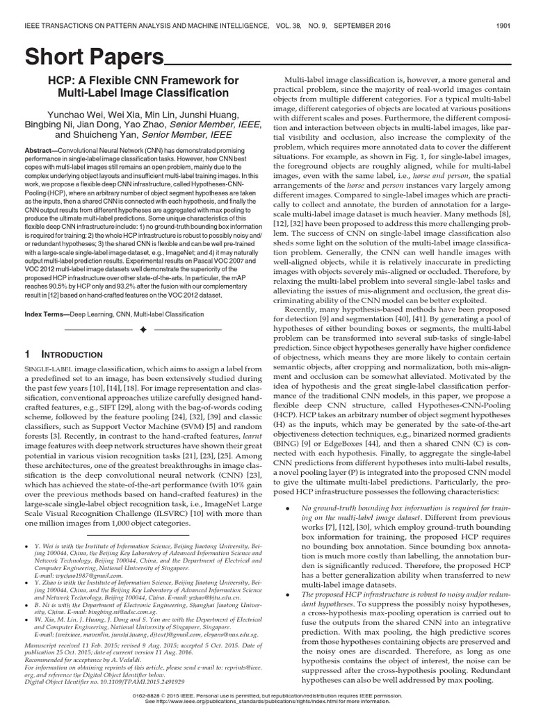 Short Papers: HCP: A Flexible CNN Framework For Multi-Label Image ...