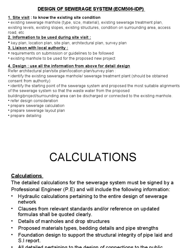 SEWERAGE - Analysis & Calculation | PDF | Sanitary Sewer | Water Treatment