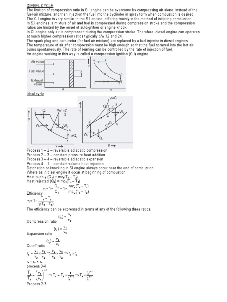 Diesel Cycle | PDF | Diesel Engine | Combustion