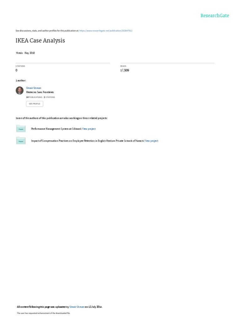 IKEA Case Analysis: Thesis | PDF | Attitude (Psychology) | Brand