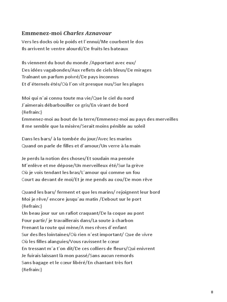 P - Charles Aznavour - Emmenez Moi | PDF