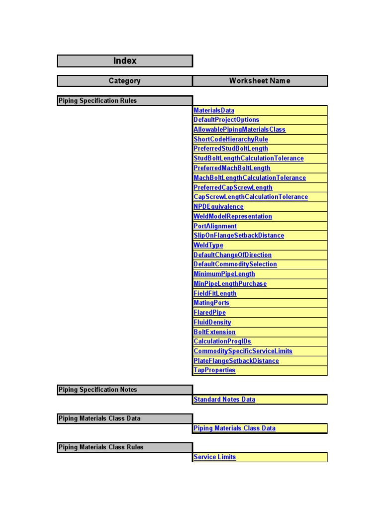 Ten Specs SpecificationData | PDF | Pipe (Fluid Conveyance ...