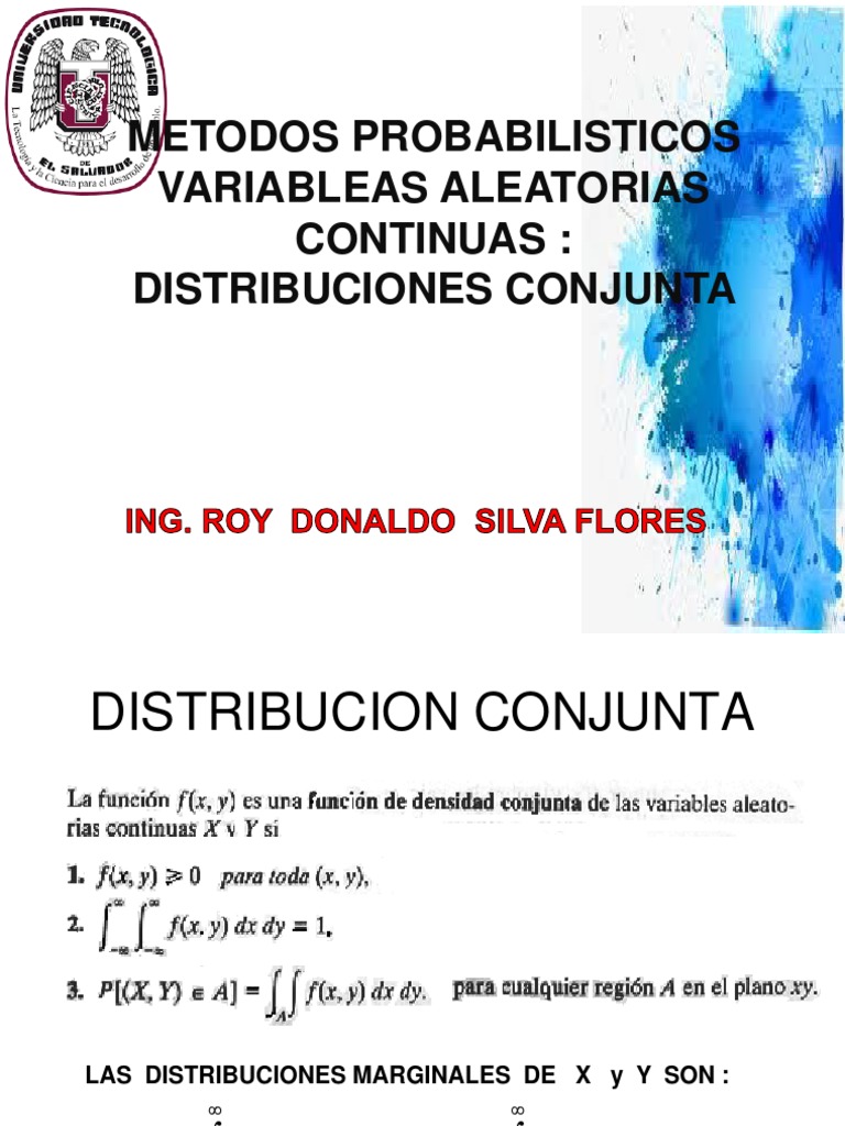 Distribuciones Conjuntas | PDF | Variable aleatoria | Función de ...