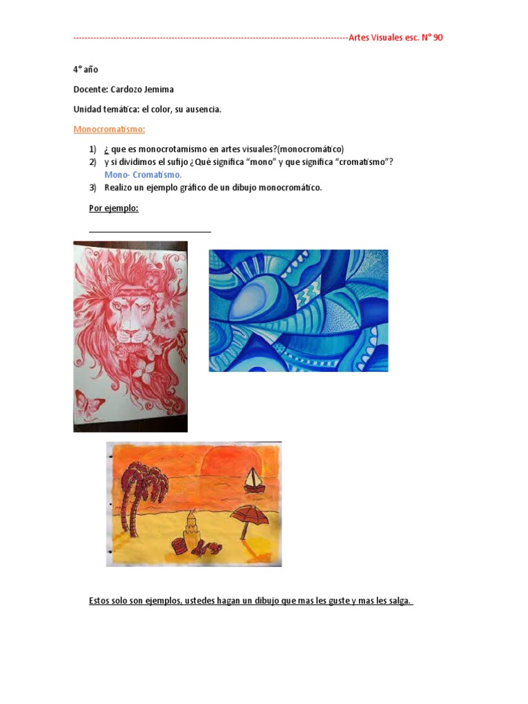 Artes Visuales Esc 90 Acromatismo | PDF
