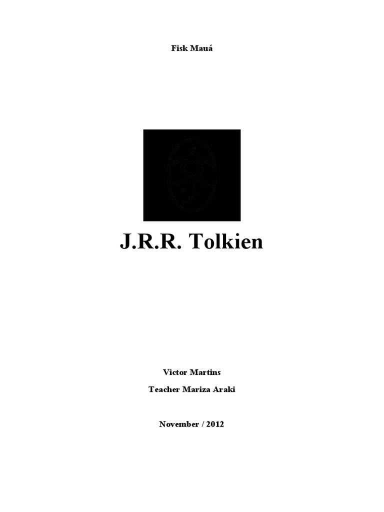 Essay - JRR Tolkien Biography | PDF | J. R. R. Tolkien | The Lord Of ...