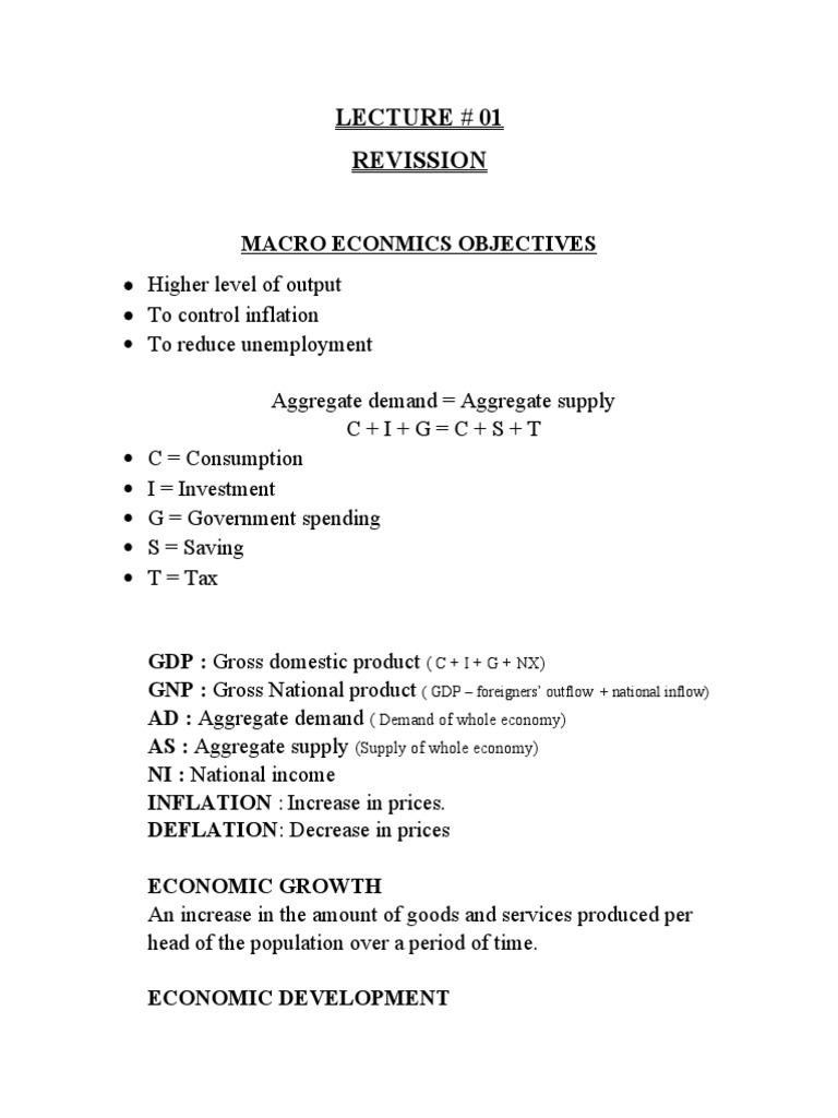 Macroeconomics: Key Concepts and Policies | PDF