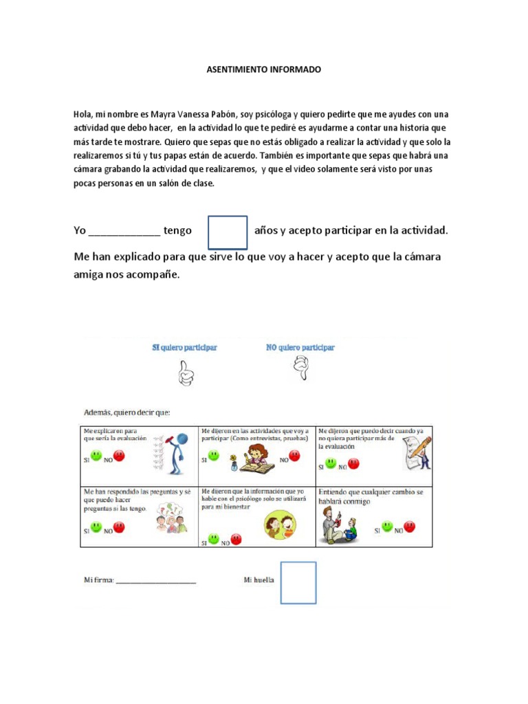 Asentimiento Informado | PDF