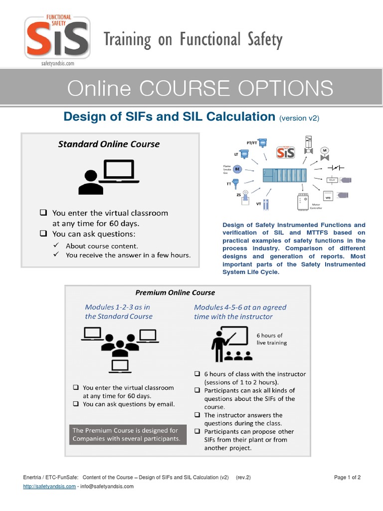 Design of SIFs and SIL Calculation - v2 - Online PDF | PDF | Computing ...