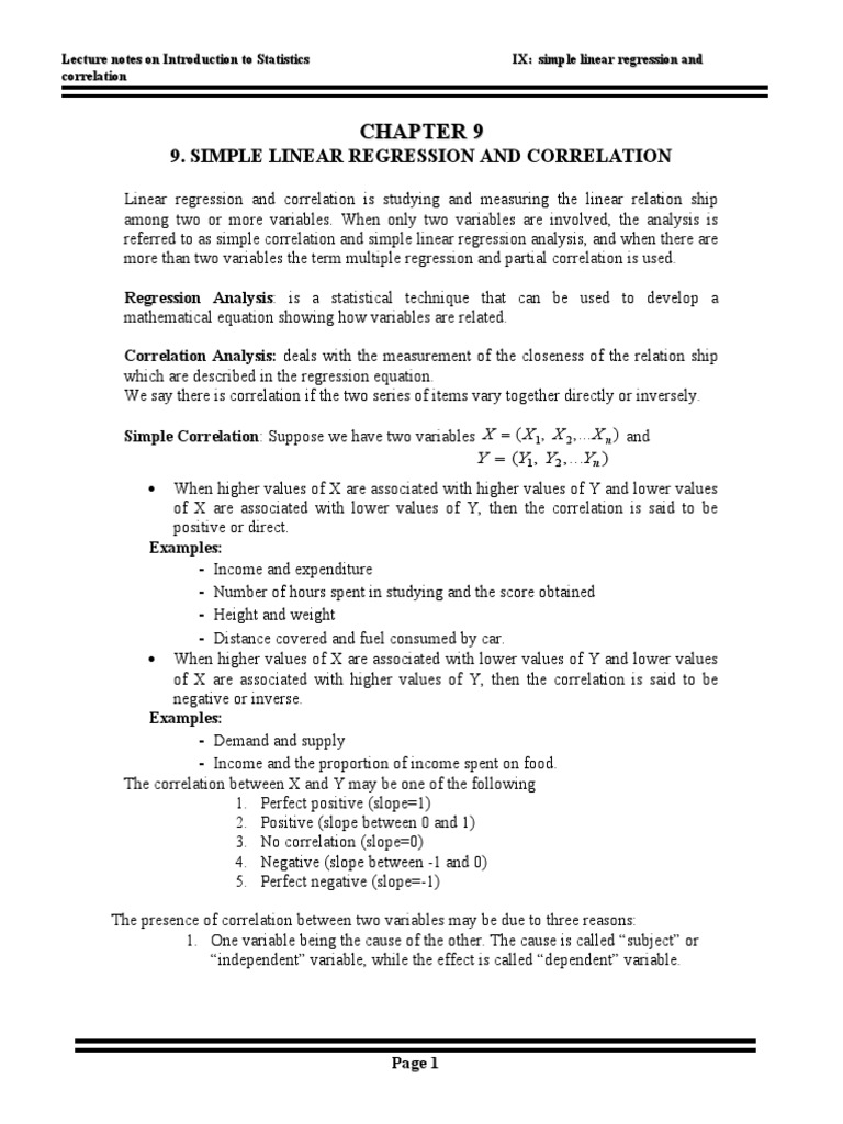 Chapter-4-Simple Linear Regression & Correlation | PDF | Correlation ...
