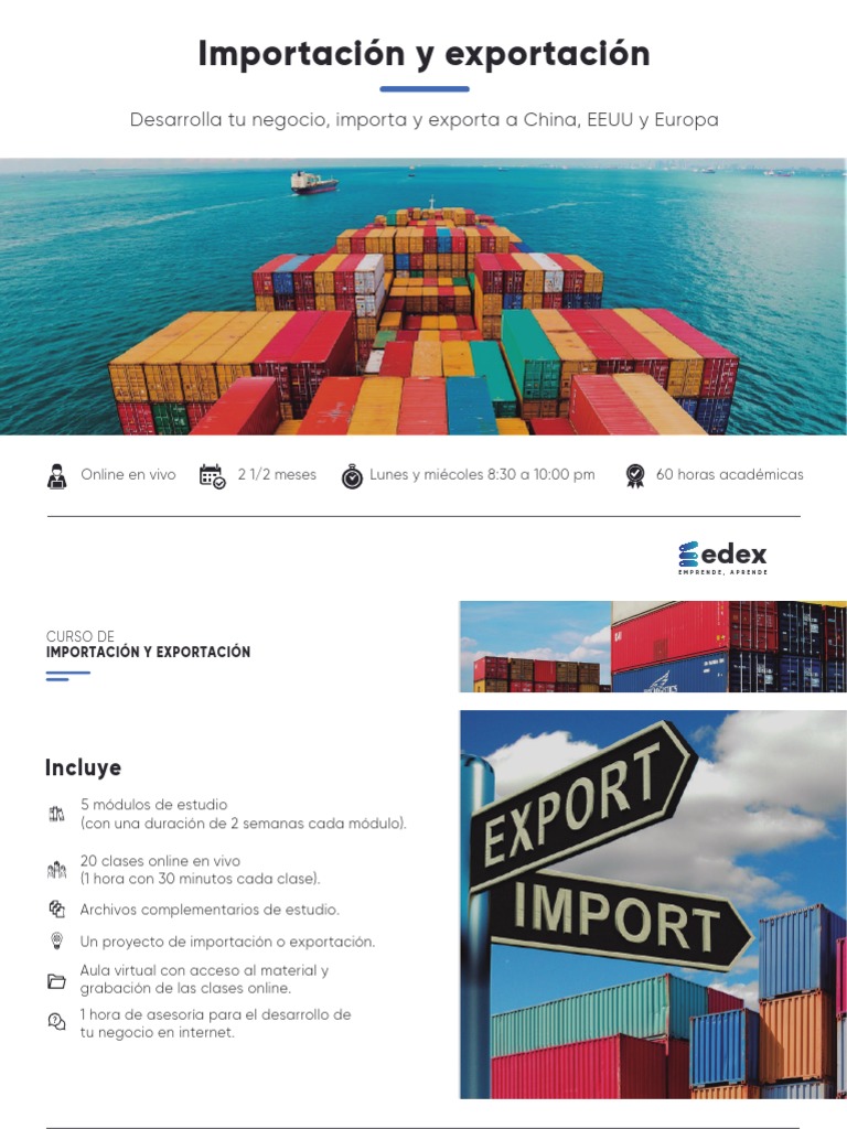 Brochure Importacion Exportacion | PDF | El comercio internacional | aduana