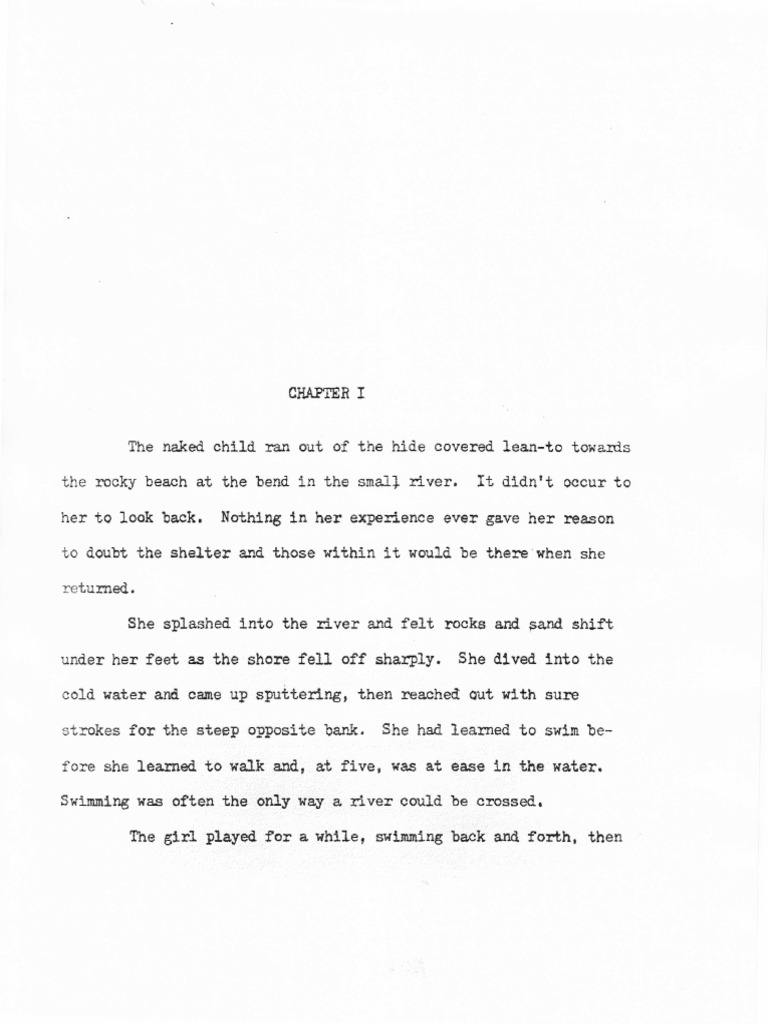 The Clan of The Cave Bear Manuscript Pages by Jean M Auel | PDF | Nature