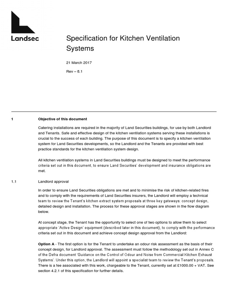 Appendix D8 - Kitchen Ventilation Specification | PDF | Duct (Flow ...