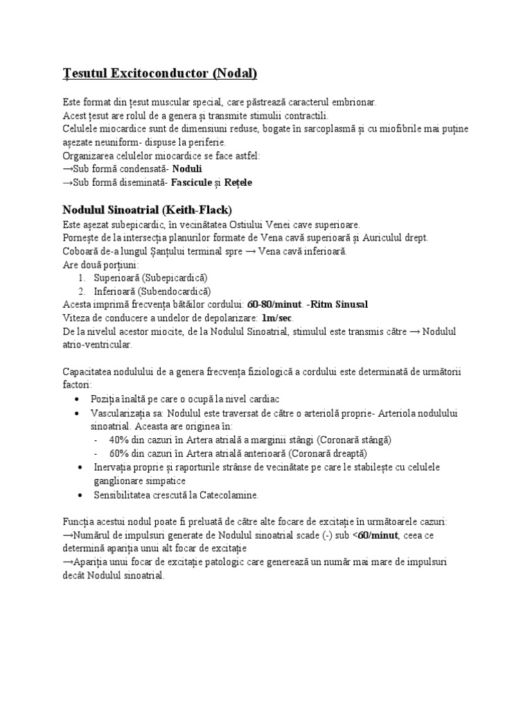 Țesutul Excito-Conductor (Nodal) | PDF