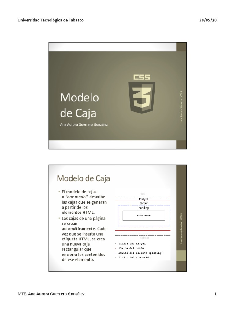 CSS Modelo de Caja PDF | PDF | HTML | Software