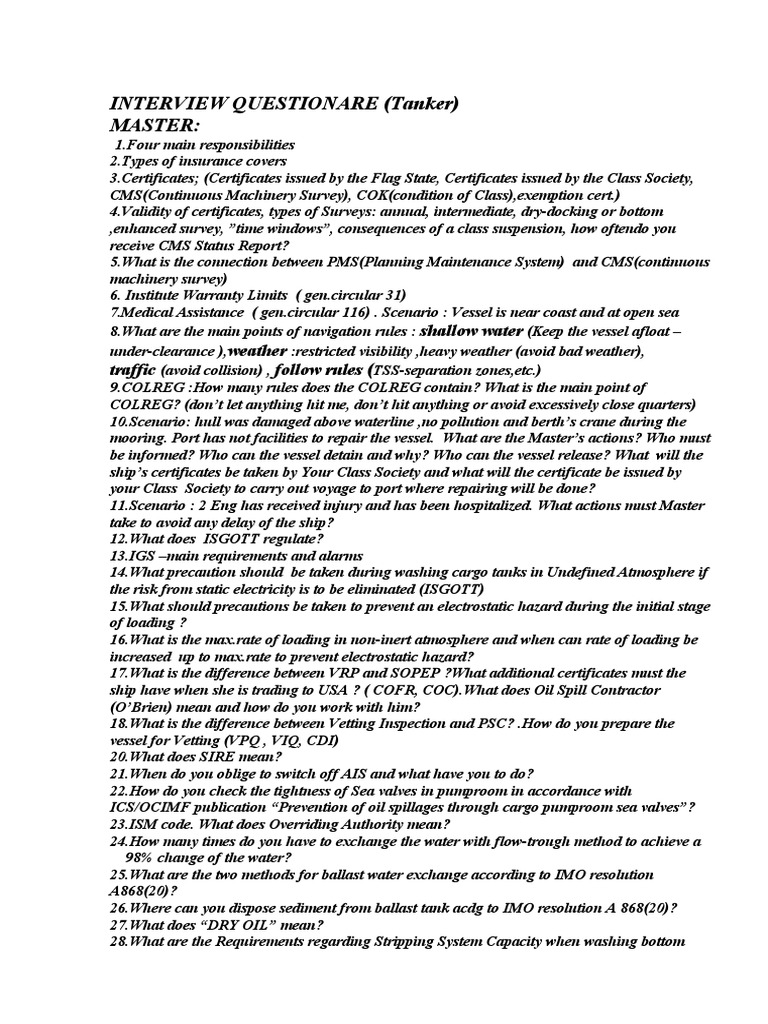 Interview Master | PDF | Ships | Watercraft