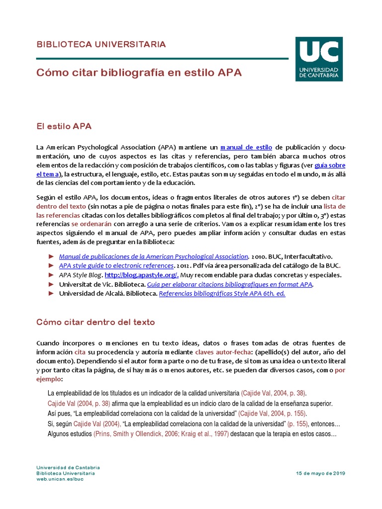 Cómo citar bibliografía en estilo APA: Una guía completa sobre el ...