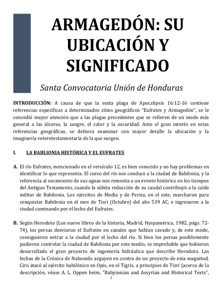 El Armagedón | PDF | Contenido bíblico | Religiones mediterráneas antiguas