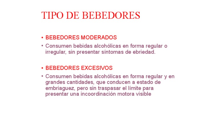 Tipos de Bebedores | PDF
