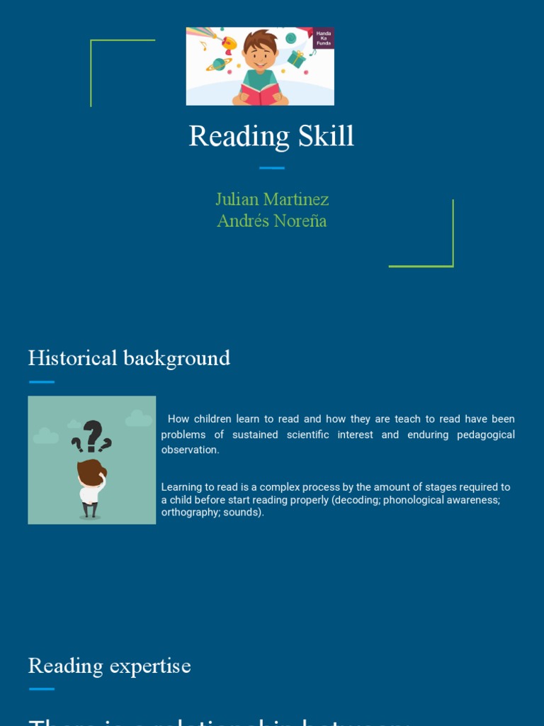 Reading Skill | PDF | Learning To Read | Reading Comprehension