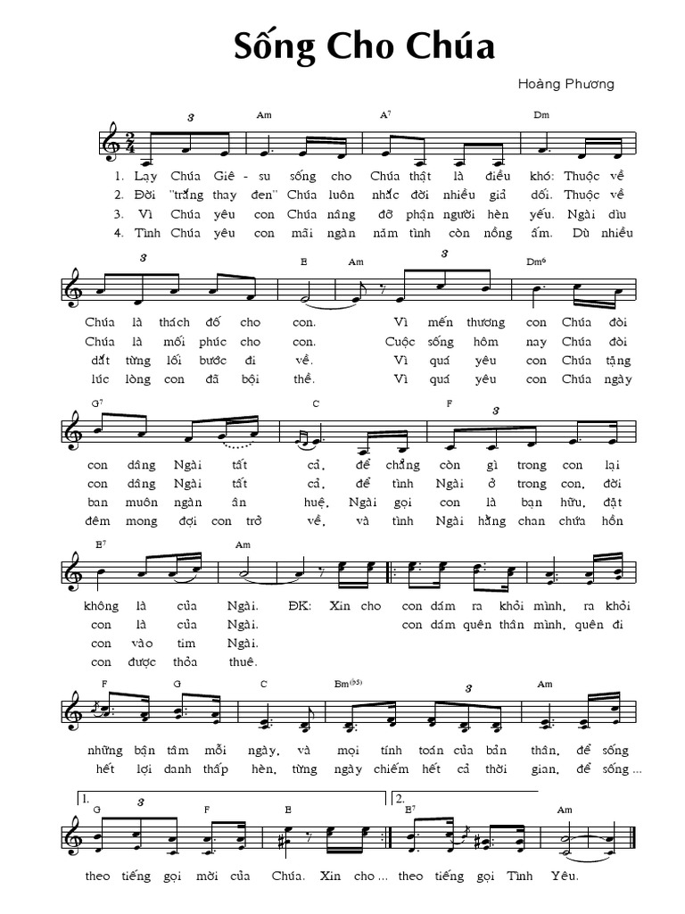 Song Cho Chua 2 Be | PDF
