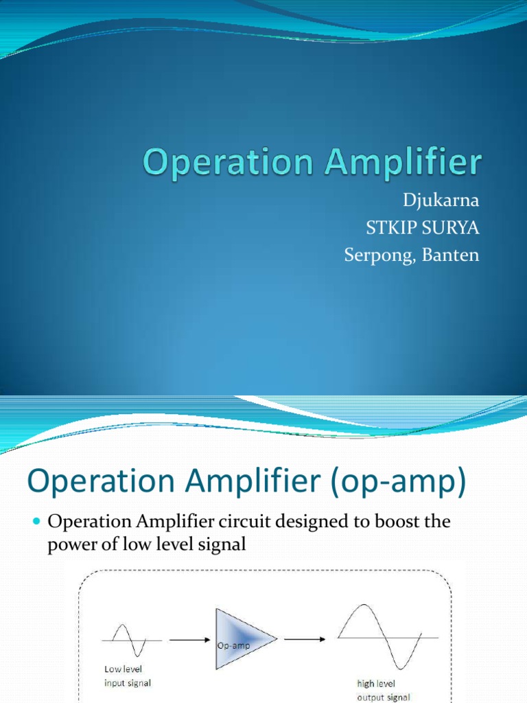 Djukarna Stkip Surya Serpong, Banten | PDF | Amplifier | Operational ...