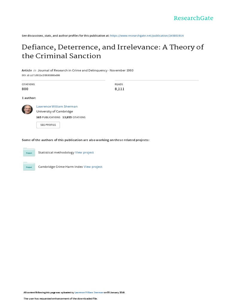 Defiance Deterrence and Irrelevance A Theory of TH | PDF | Politics ...