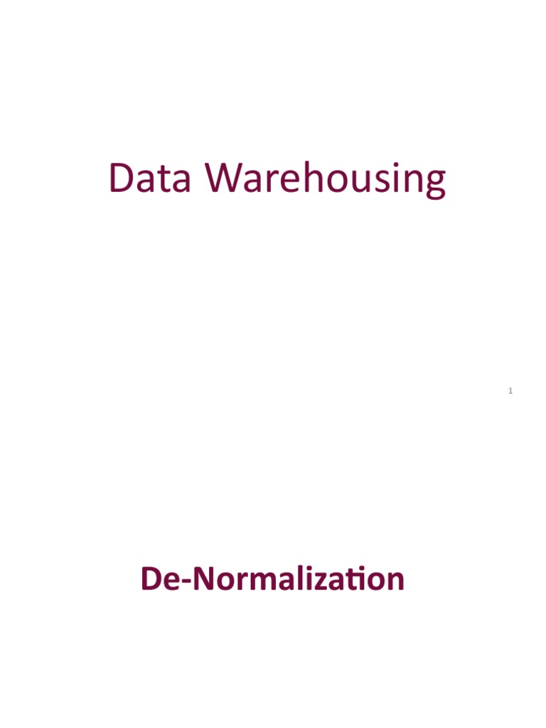 Lec3 De-Normalization | PDF | Table (Database) | Databases