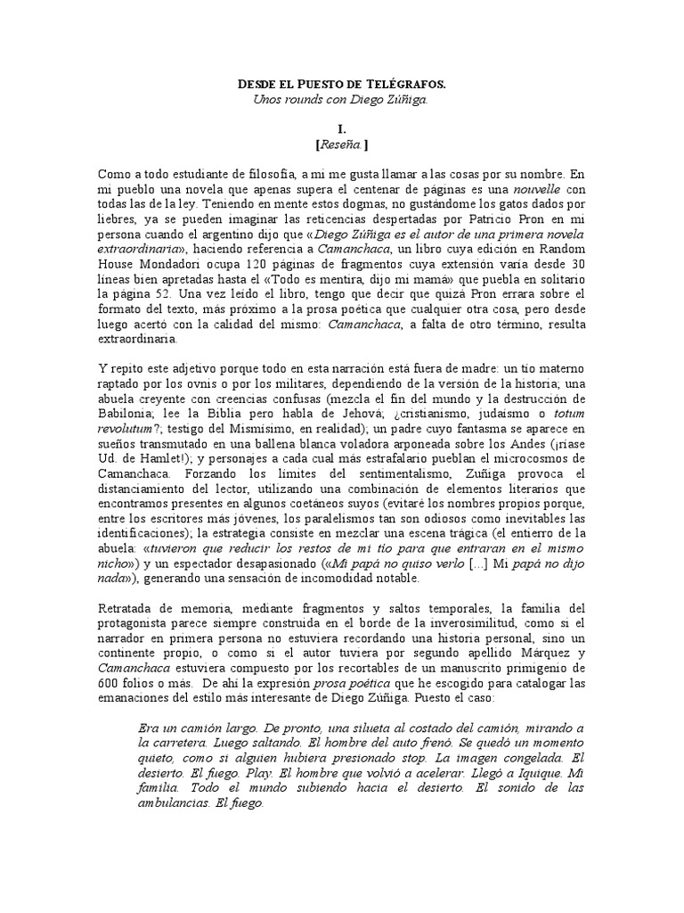 Diego Zuñiga | PDF | Novelas | Libros