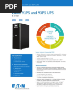Eaton UPS 93T 15-80kW Technical Specification (Standard Model) | PDF | Alternating Current ...