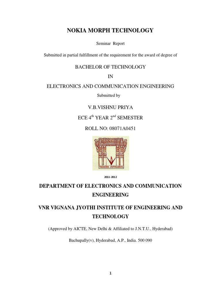 Nokia Morph Technology Seminar Report PDF | PDF | Nanotechnology ...