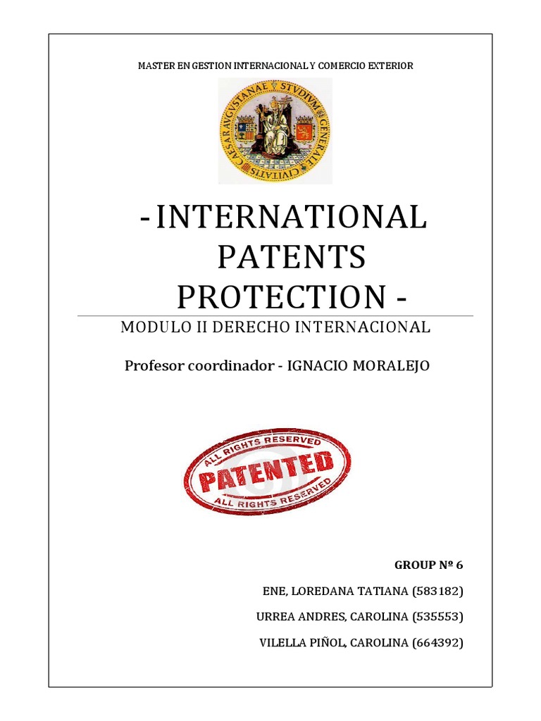 International Patents Protection Group 6 | PDF | Patent Application ...