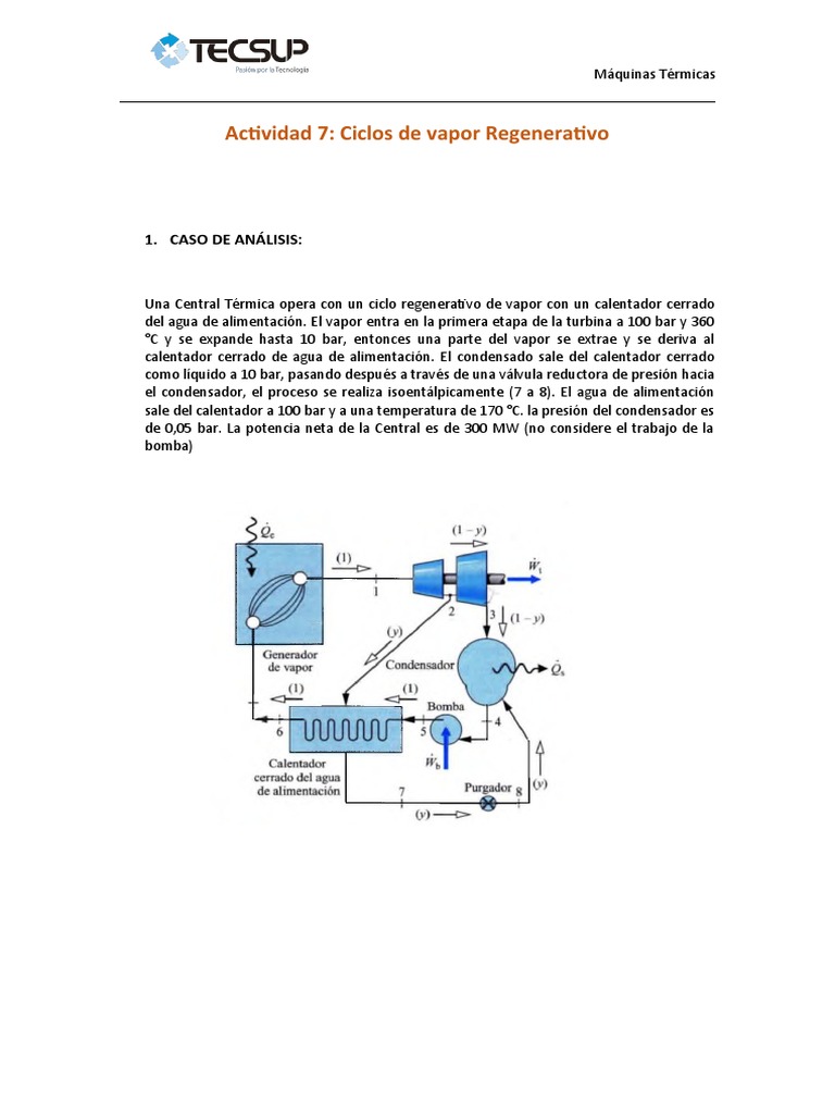 Ciclo Regenerativo en Central Térmica | PDF