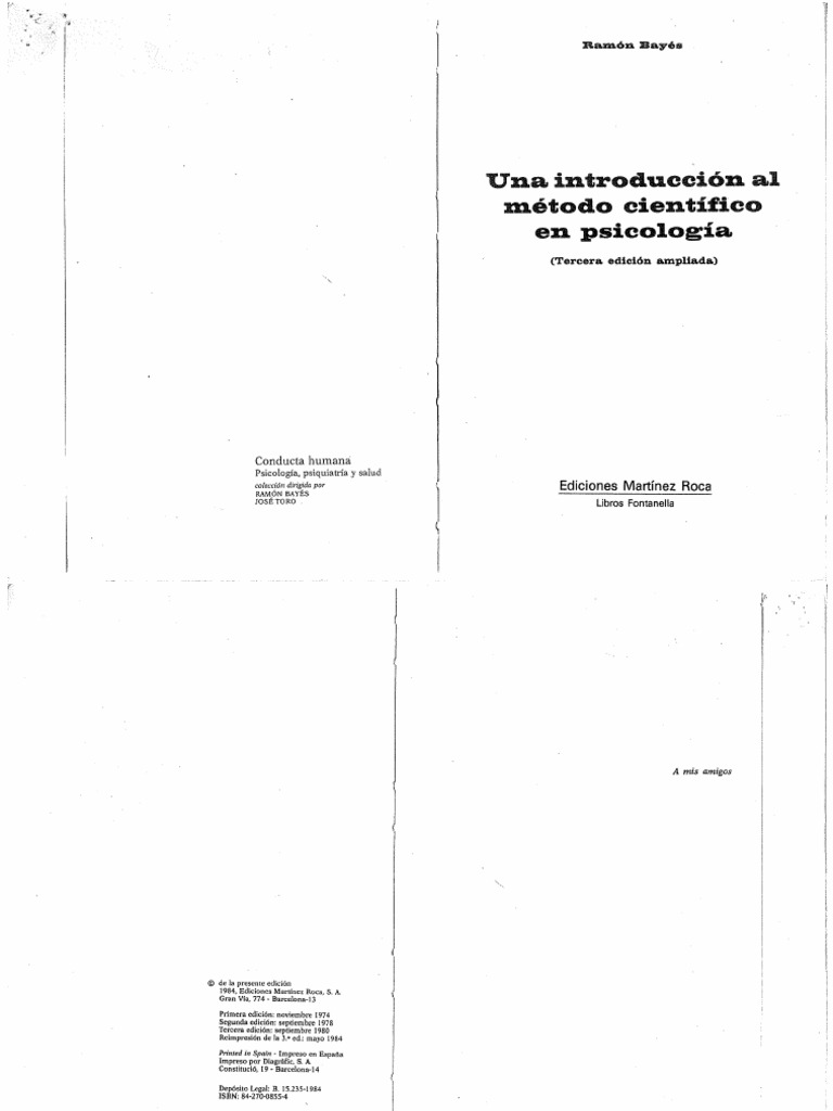 Bayes - Una Introduccion Al Metodo Cientifico en Psicologia PDF | PDF Bayes - Una Introduccion Al Metodo Cientifico en Psicologia PDF | PDF