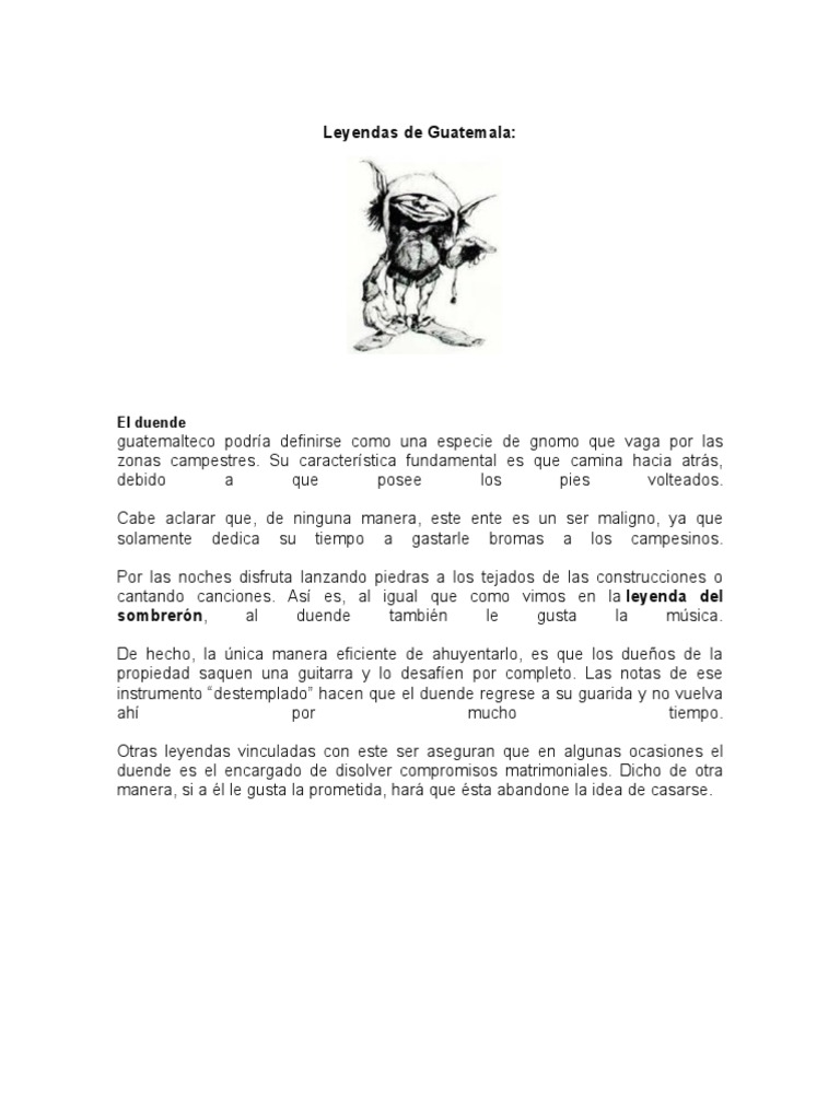 La leyenda del duende guatemalteco | PDF | Arte