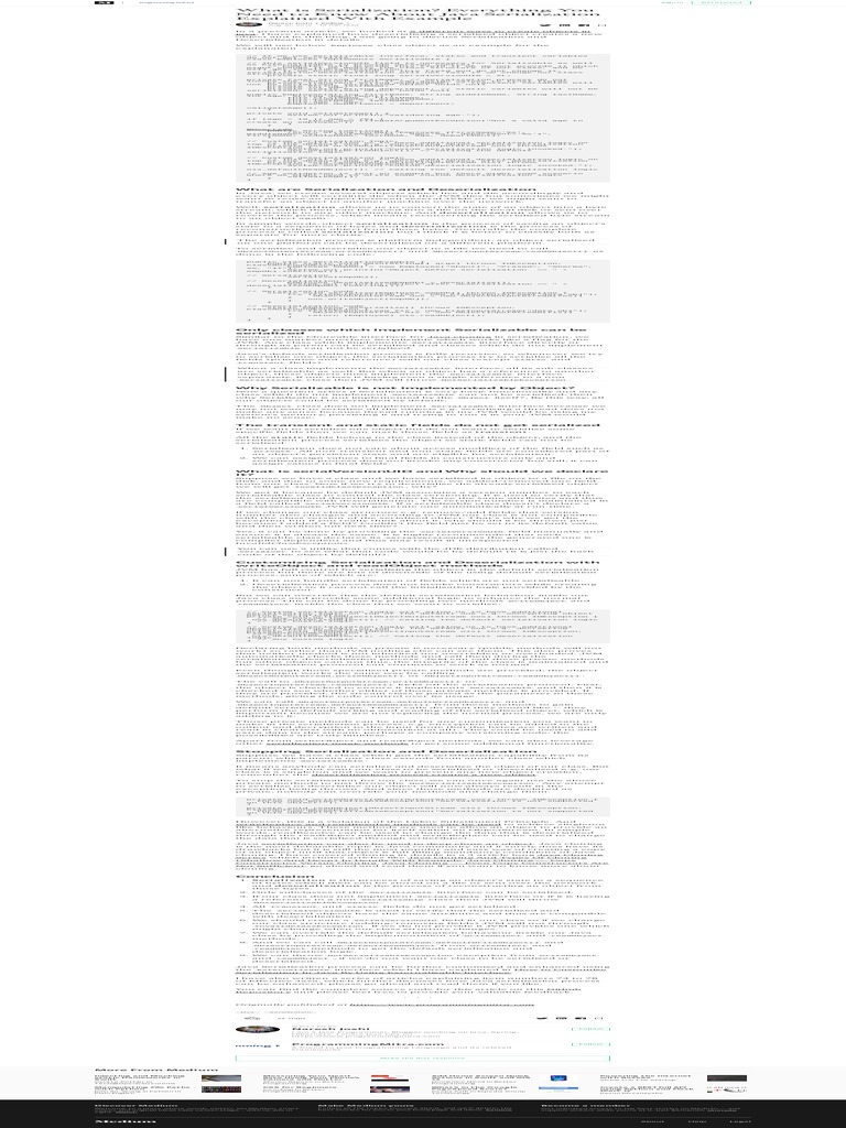 What Is Serialization PDF | PDF | Class (Computer Programming ... What Is Serialization PDF | PDF | Class (Computer Programming ...