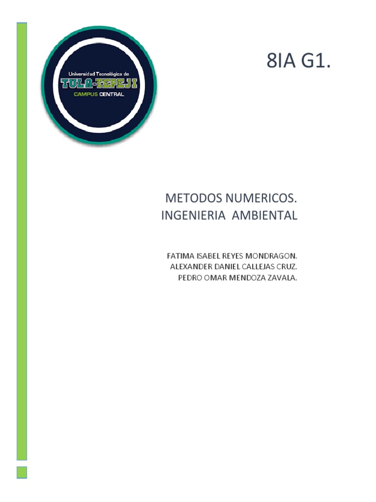 Metodos Numericos Matematicas Para Ingenieriaii Pdf Análisis