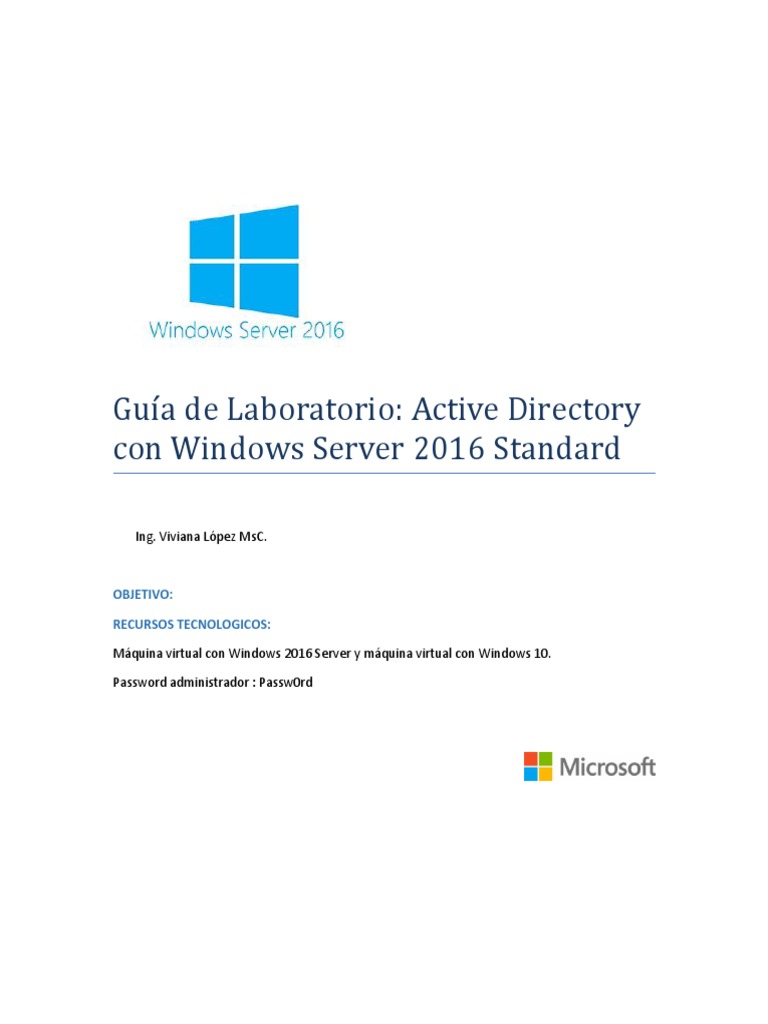 3-Guia Lab DC Windows 2016 Server | PDF
