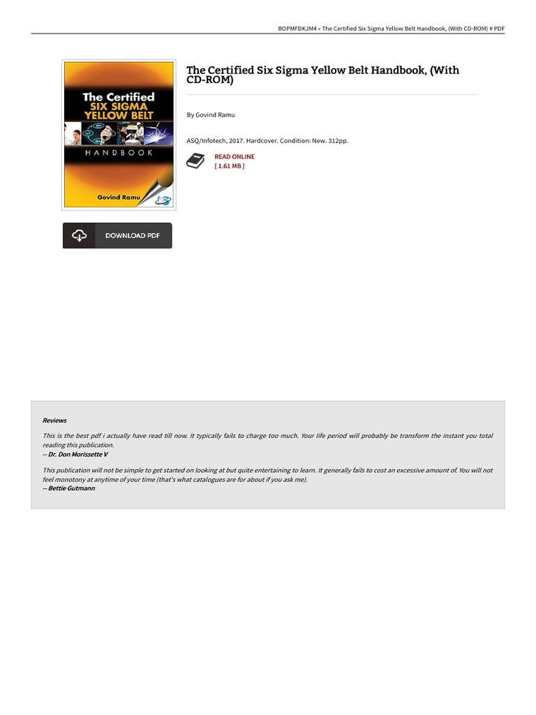 The Certified Six Sigma Yellow Belt Handbook, (With The Certified Six ...