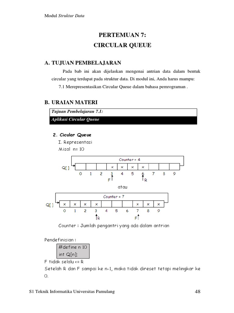 Pertemuan 7 Circular Queue PDF | PDF