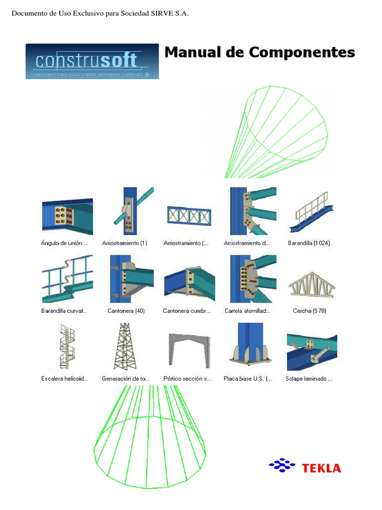 Manual Conexiones Tekla Structures | PDF | Color | Perpendicular