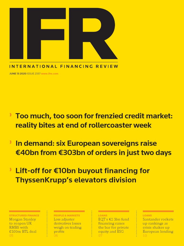 IFR Magazine - June 13, 2020 | Download Free PDF | Bond Market | Bonds ...