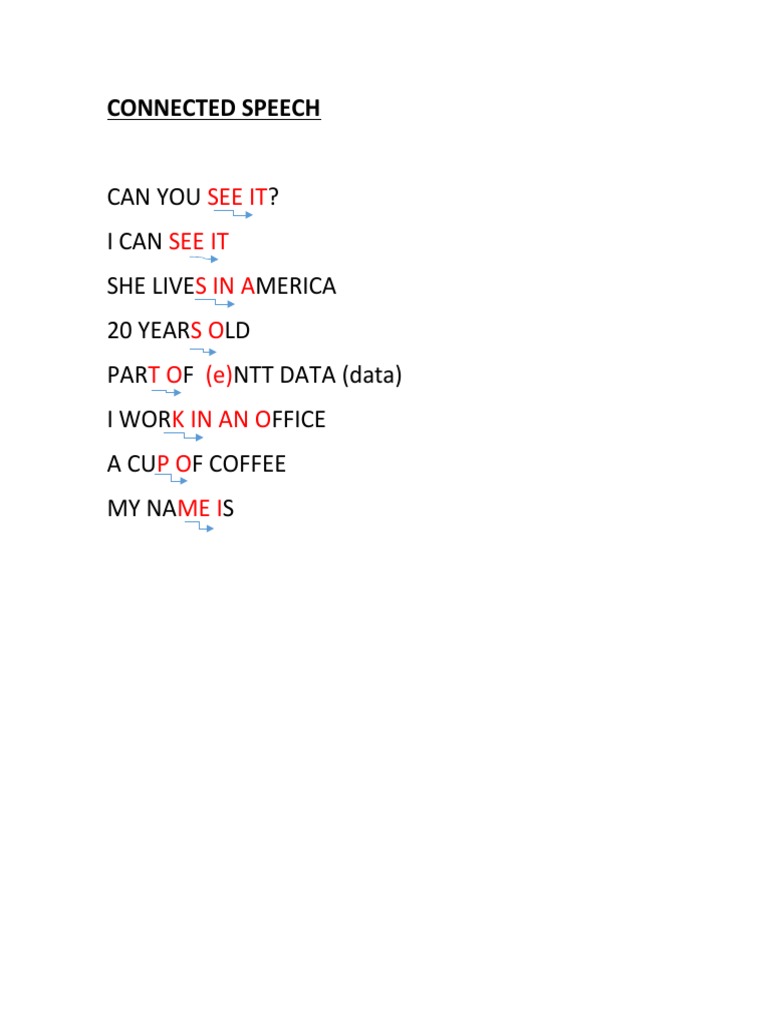 Connected Speech | PDF