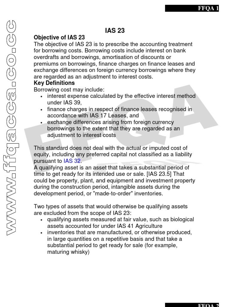 Ias 23 - Borrowing Cost | PDF | International Financial Reporting ...