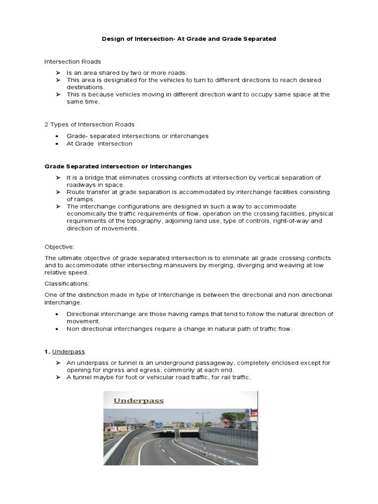 Design of Intersection-At Grade and Grade Separated | Download Free PDF ...